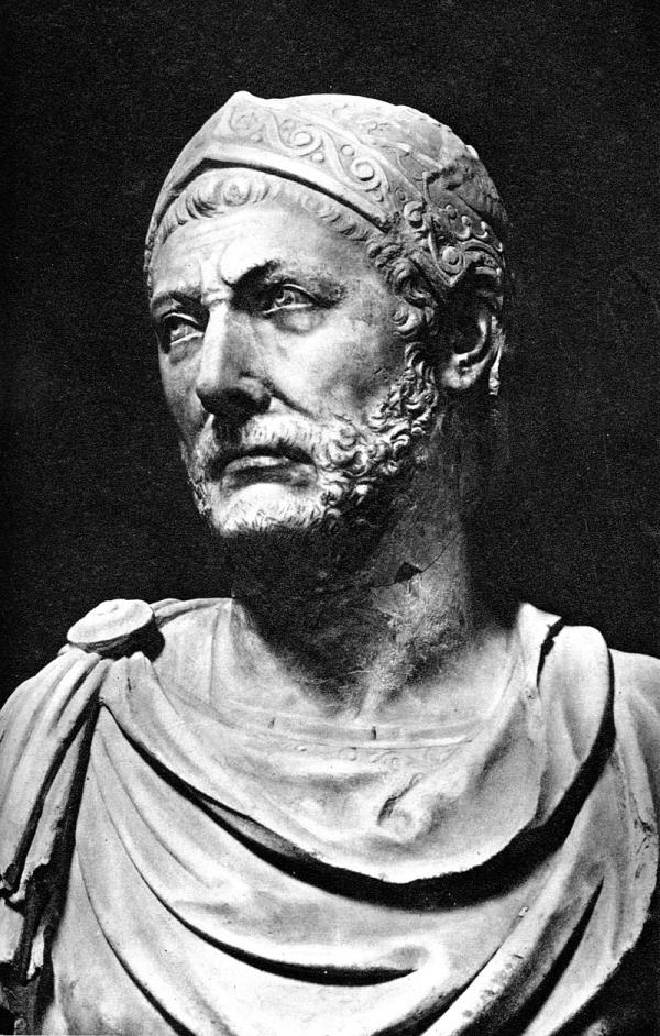 Phoenician General Hannibal Barca, as depicted in a Roman Bust ...